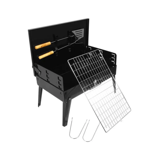 Portable BBQ Grill Set With Cover - anangmanang
